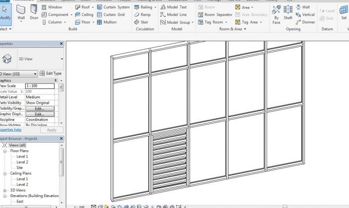 تغییر پنل های دیوار شیشه ای storefront - آموزش رویت | آموزش Revit ...